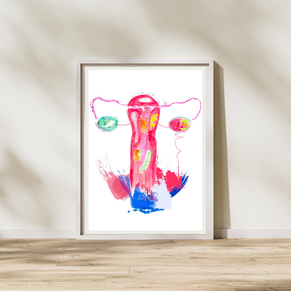OBGYN Artwork, Uterus Anatomy Art Print - medpapers