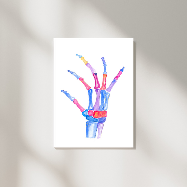 Hand Anatomy Orthopedic Surgery Physical Therapy Art Print - medpapers