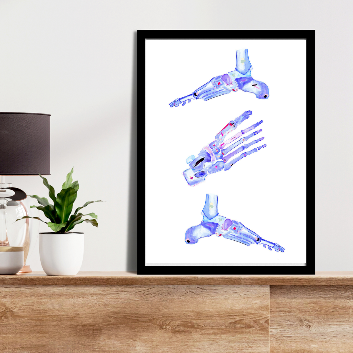 Foot Anatomy Art, Orthopedic Surgery Art, Podiatry Art Print - medpapers