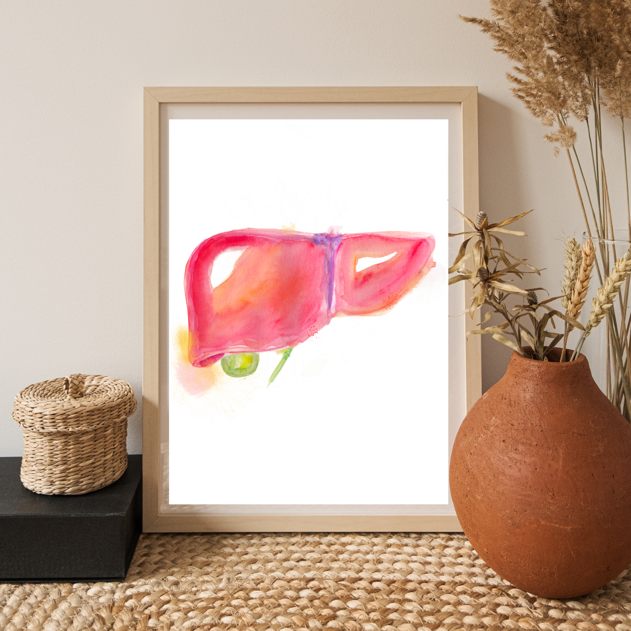 Liver Anatomy Art Print - medpapers