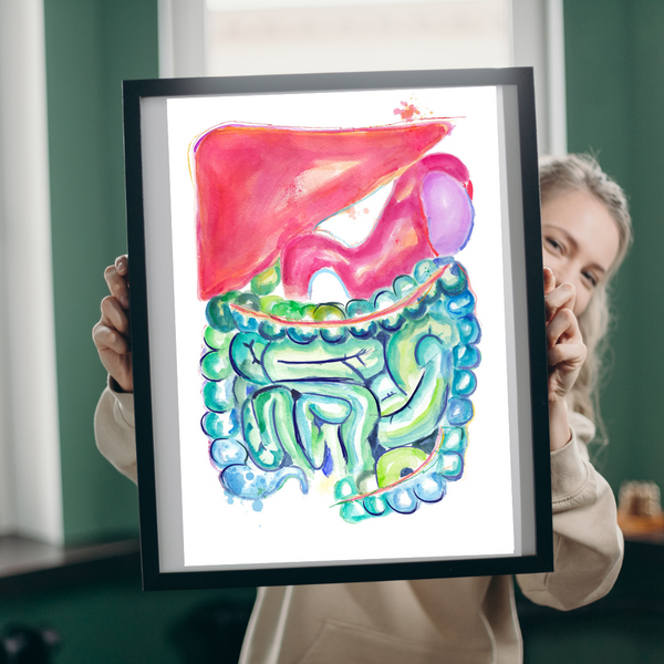 Gastrointestinal Watercolor Art Print - medpapers