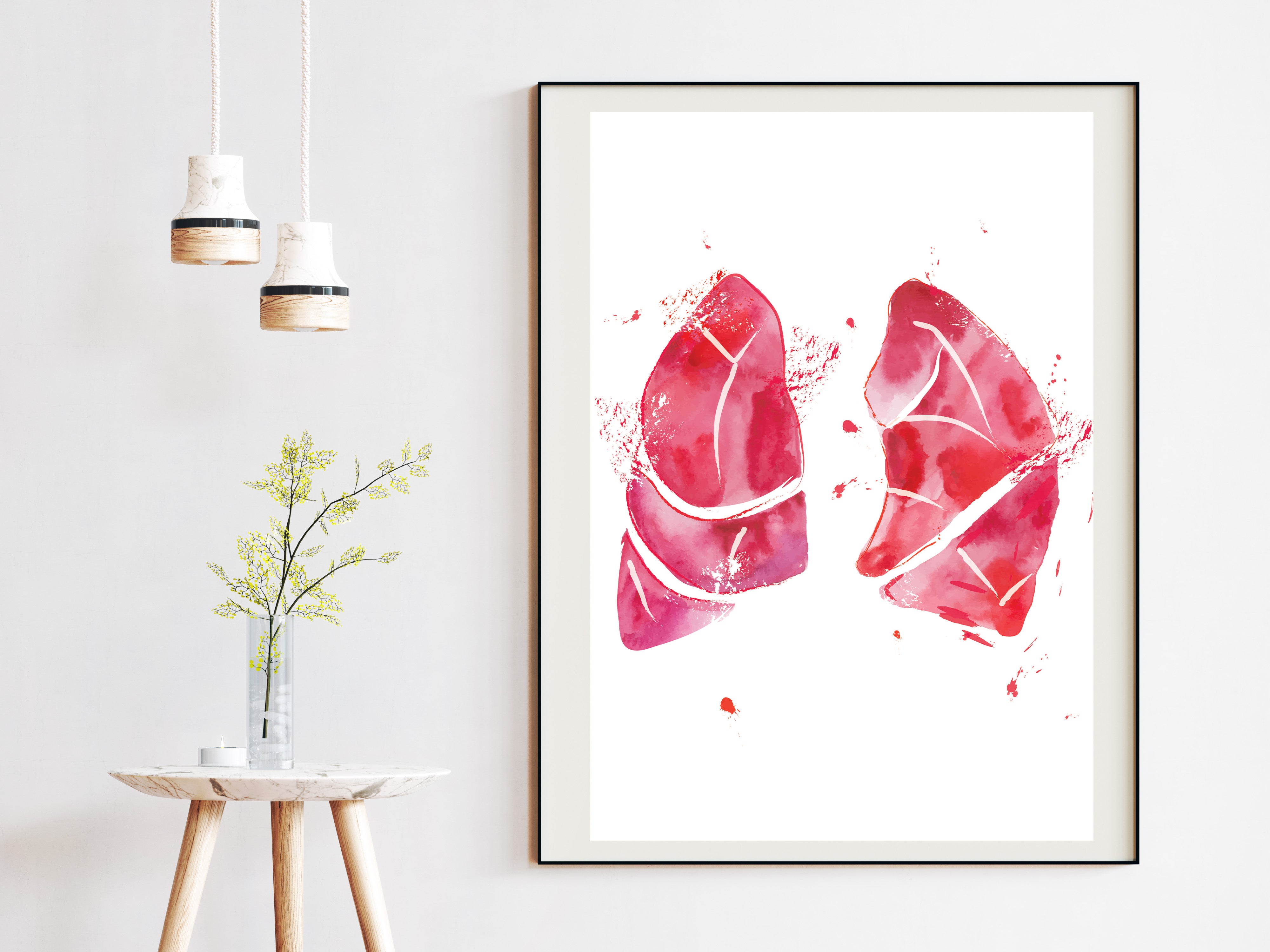 Lung Abstract Anatomy Art Print, Respiratory Therapy Wall Decor - medpapers